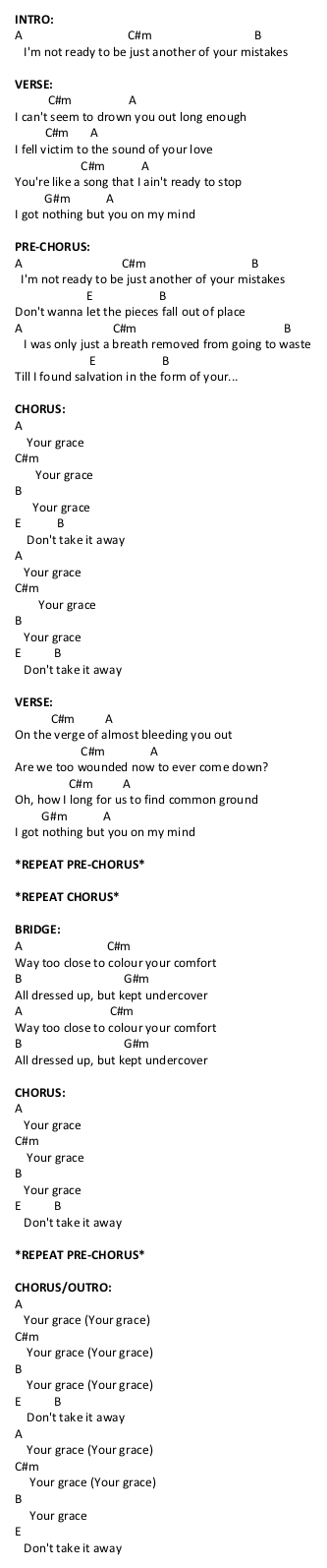 GRACE – LEWIS CAPALDI PIANO CHORDS & Lyrics – Bitesize Piano