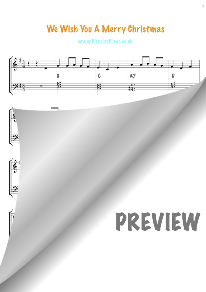 We Wish You A Merry Christmas Sheet Music – Bitesize Piano