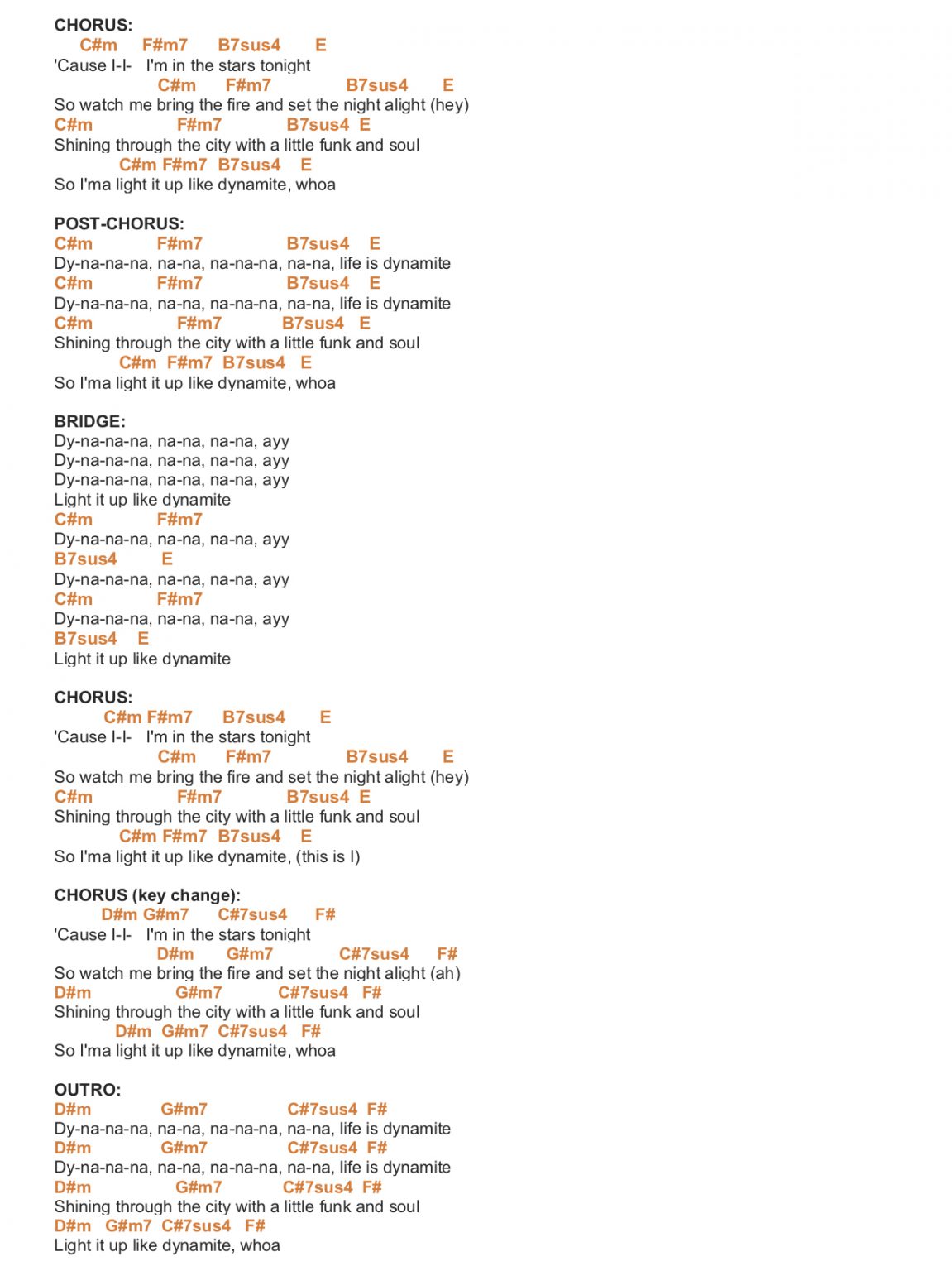 DYNAMITE – BTS PIANO CHORDS & Lyrics – Bitesize Piano