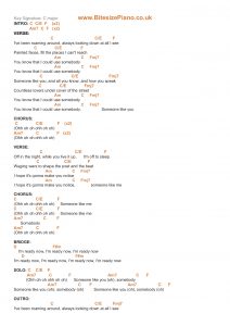 USE SOMEBODY – KINGS OF LEON PIANO CHORDS & Lyrics – Bitesize Piano