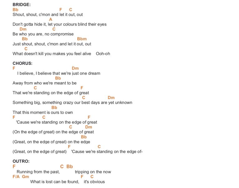 EGDE OF GREAT – JULIE AND THE PHANTOMS PIANO CHORDS & Lyrics – Bitesize ...