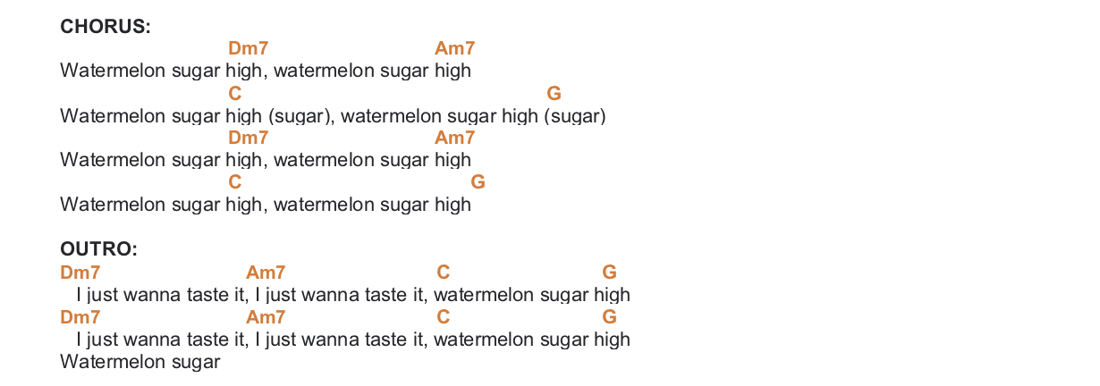 WATERMELON SUGAR – HARRY STYLES PIANO CHORDS & Lyrics – Bitesize Piano