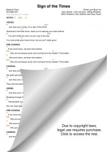 SIGN OF THE TIMES – HARRY STYLES PIANO CHORDS & Lyrics – Bitesize Piano