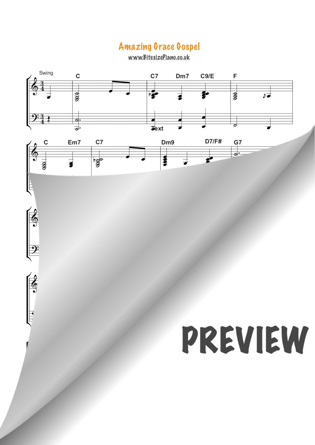Amazing Grace Gospel – Bitesize Piano
