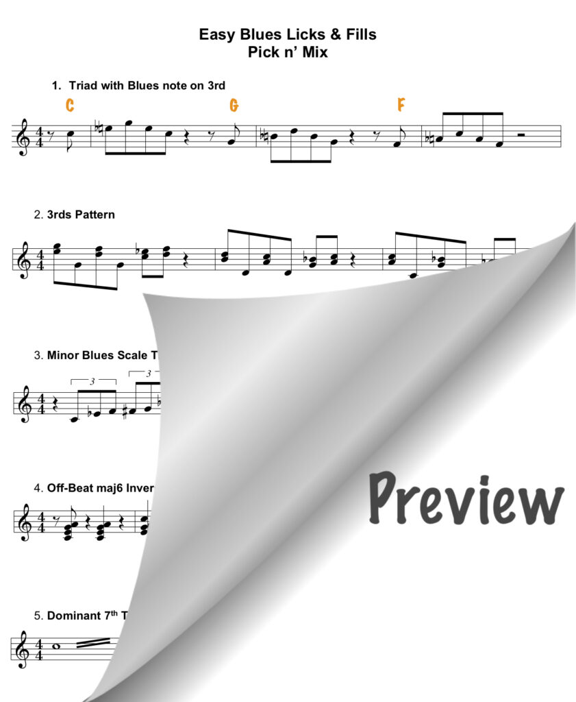 Blues Licks & Fills – Bitesize Piano