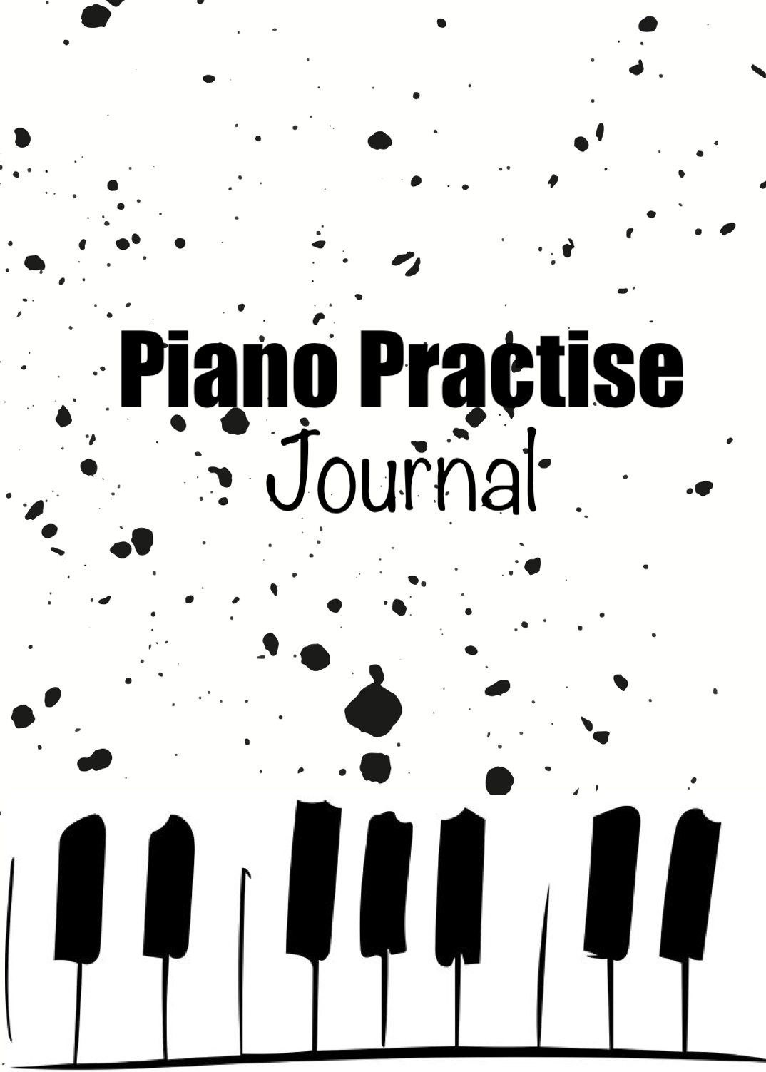 Piano practise log book journal