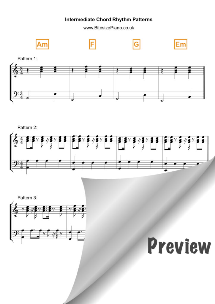 Intermediate Rhythm Patterns for Piano – Bitesize Piano