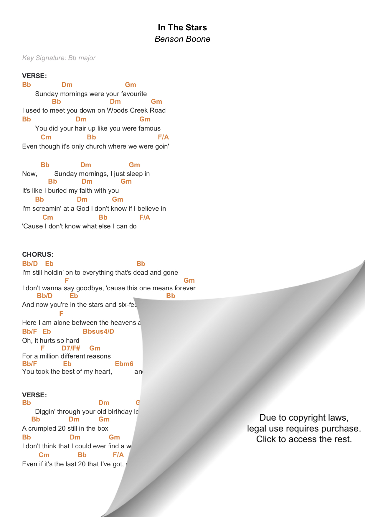 IN THE STARS – BENSON BOONE PIANO CHORDS & Lyrics – Bitesize Piano